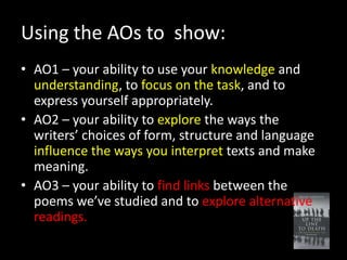 12E WWI Poetry Revision | PPTX