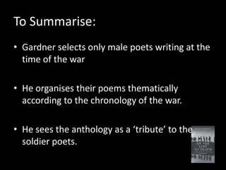 12E WWI Poetry Revision | PPTX