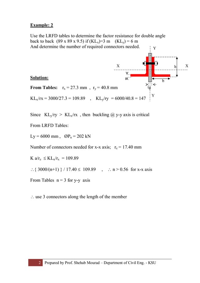 12-Examples on Compression Members (Steel Structural Design & Prof ...