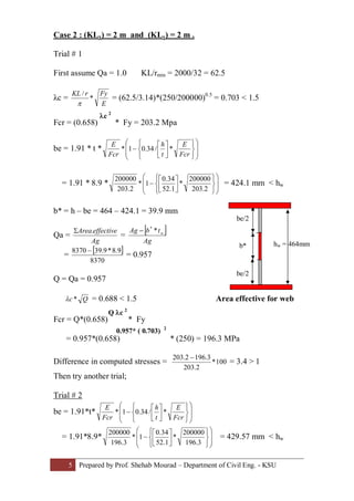 12-Examples on Compression Members (Steel Structural Design & Prof ...