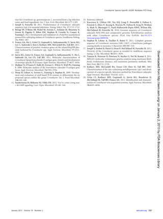 2013_CarterEtal_MultiplexPCR-Cronobacter_ AEM | PDF