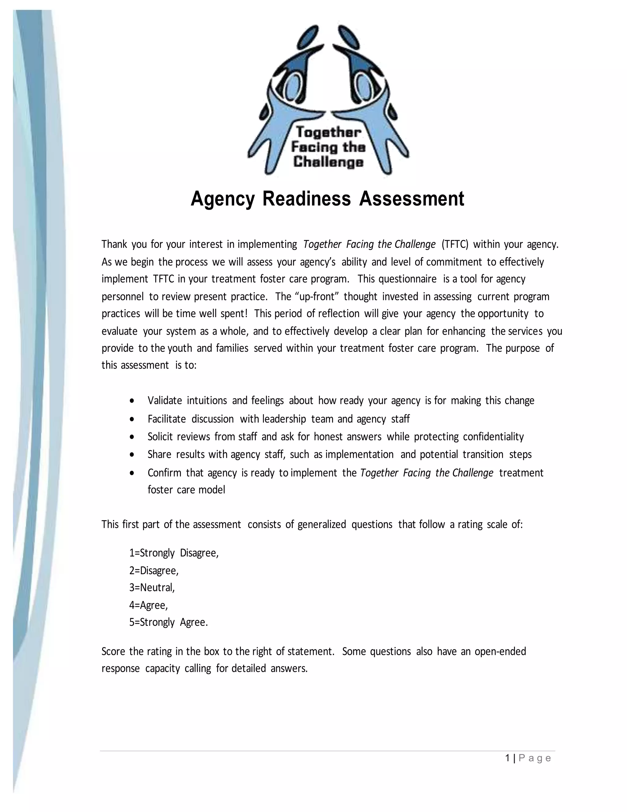 TFTC Readiness Assessment in progress 021815 | PDF