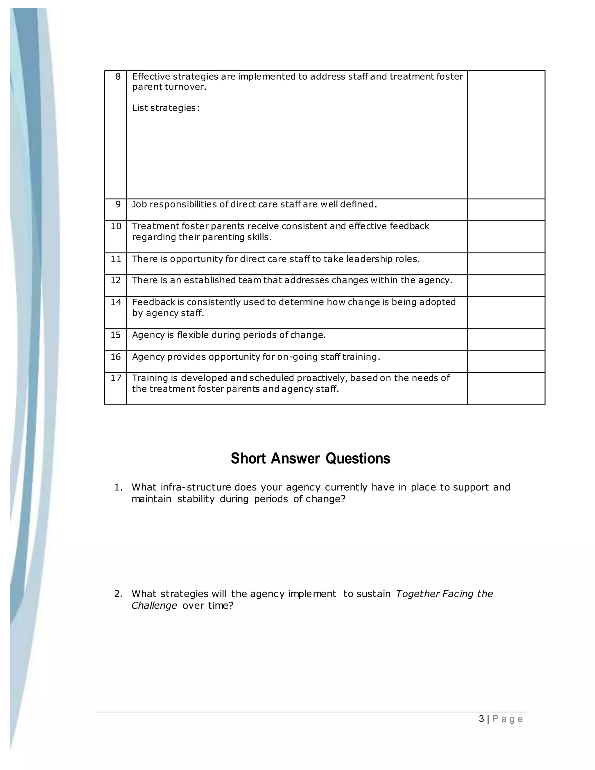 TFTC Readiness Assessment in progress 021815 | PDF
