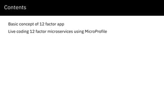 Building 12-factor Cloud Native Microservices | PPT