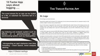 Is 12 Factor App Right About Logging | PPTX