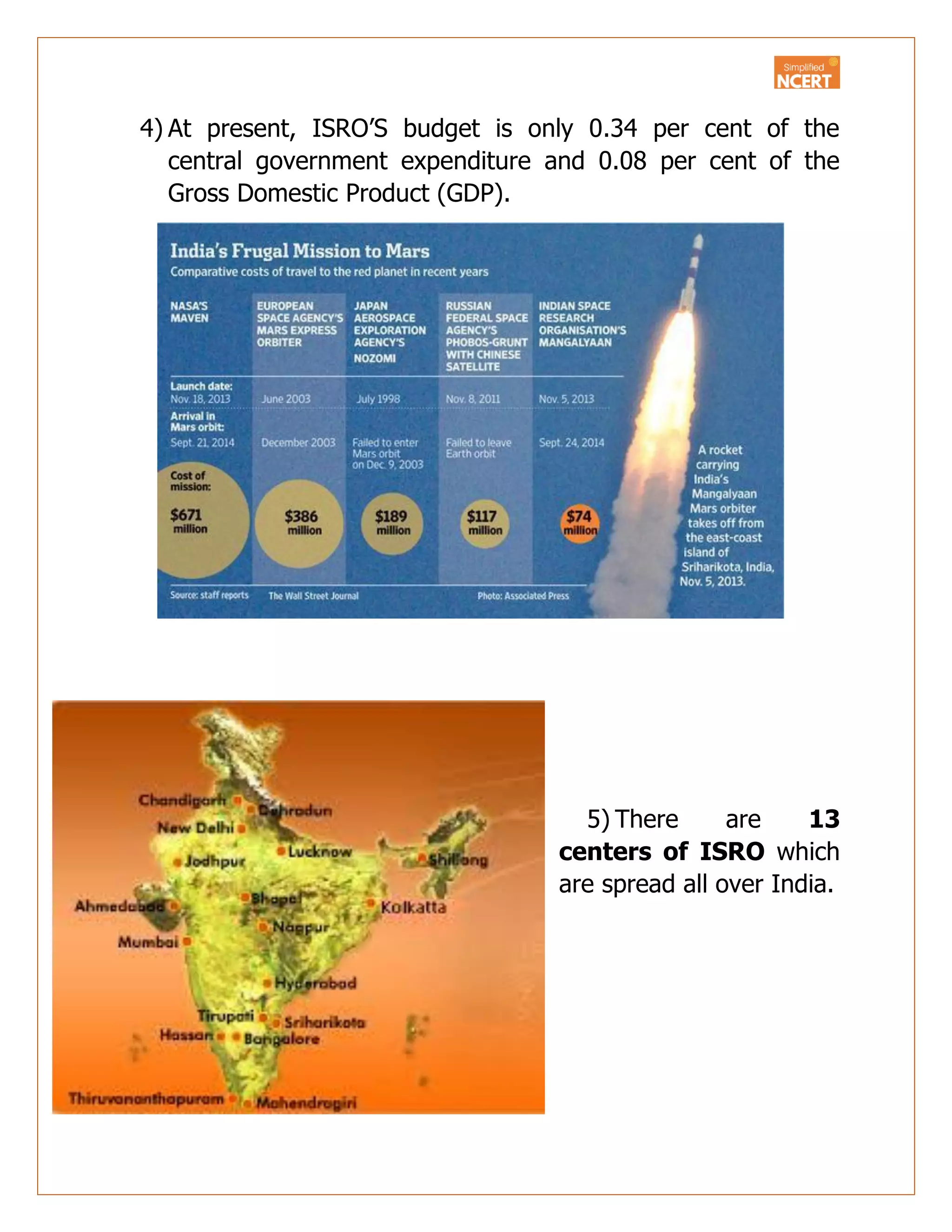 12 facts about ISRO in a Simplified Manner | PDF