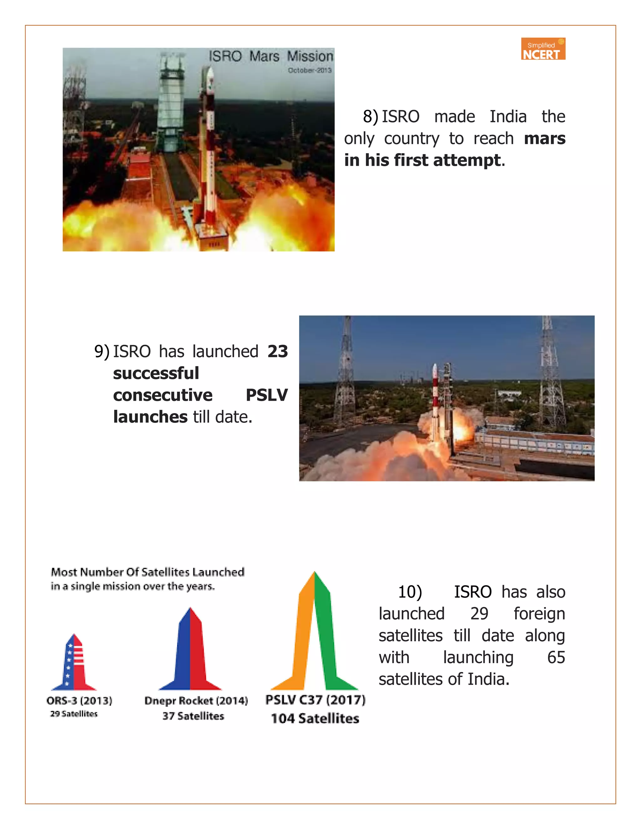 12 facts about ISRO in a Simplified Manner | PDF