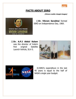 12 facts about ISRO in a Simplified Manner | PDF