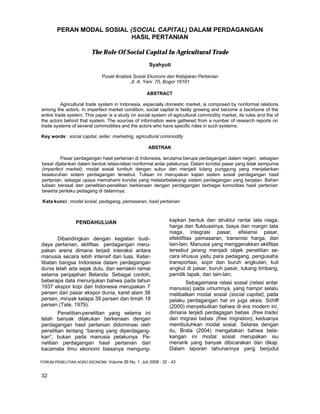 Modal Sosial dalam Jaringan Perdagangan | PDF