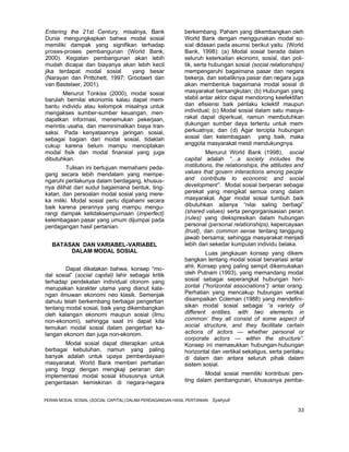 Modal Sosial dalam Jaringan Perdagangan | PDF