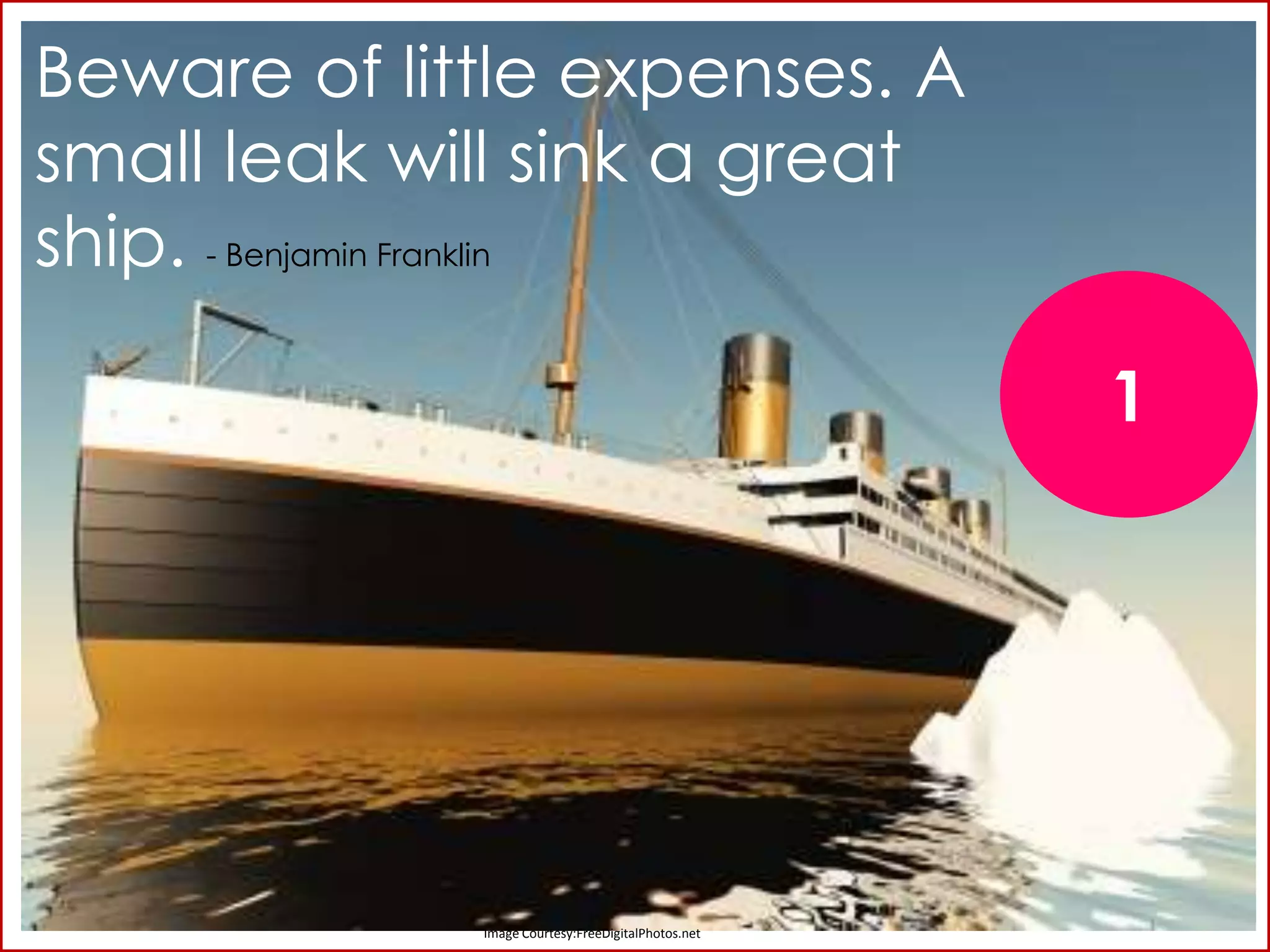 12 famous quotes about expenses and savings | PPTX
