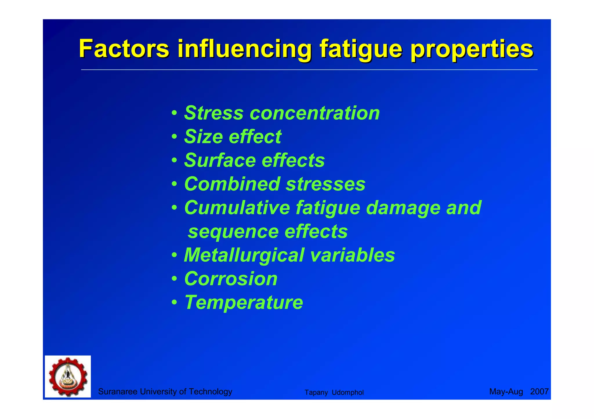 12 fatigue of metals | PDF