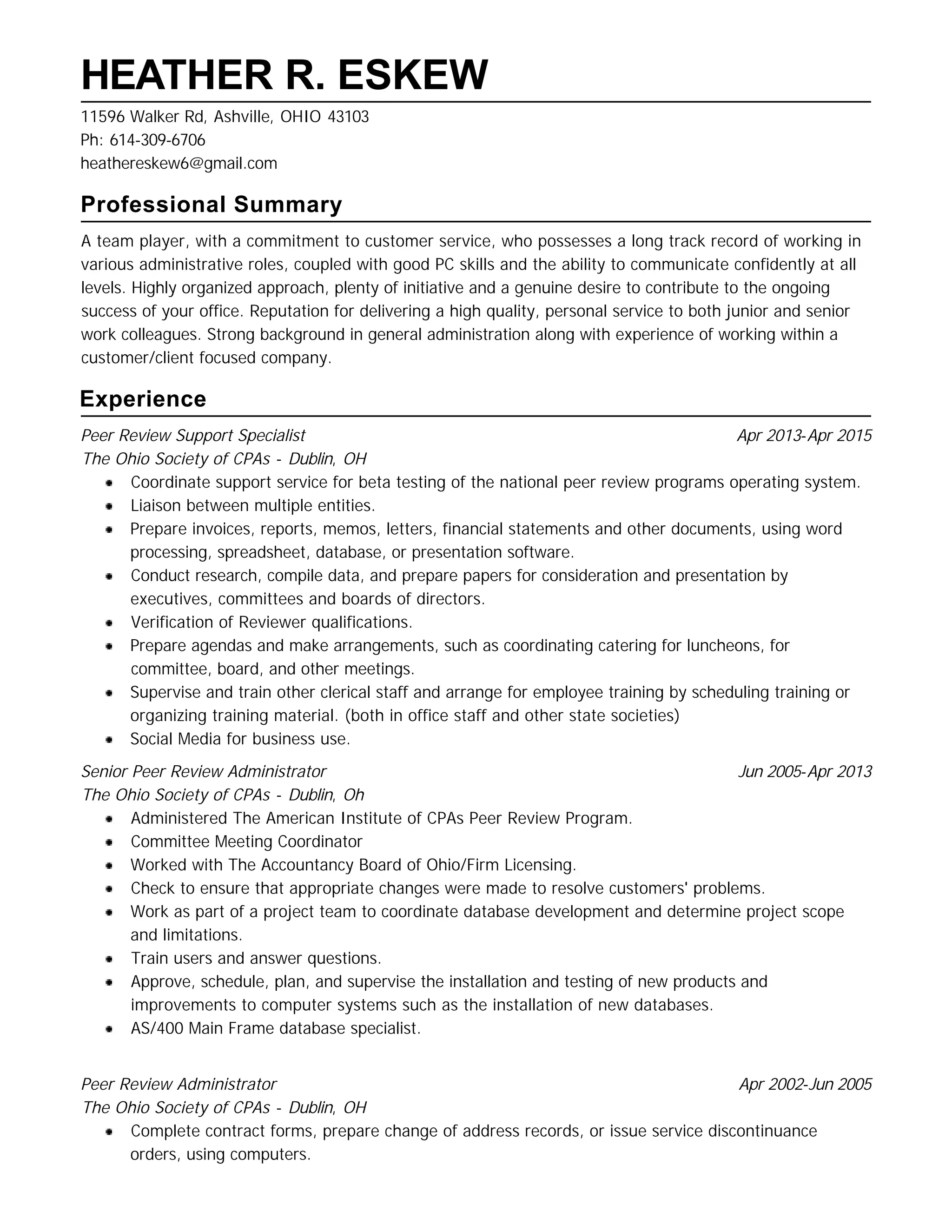 Heather R Resume 1 (1) | PDF