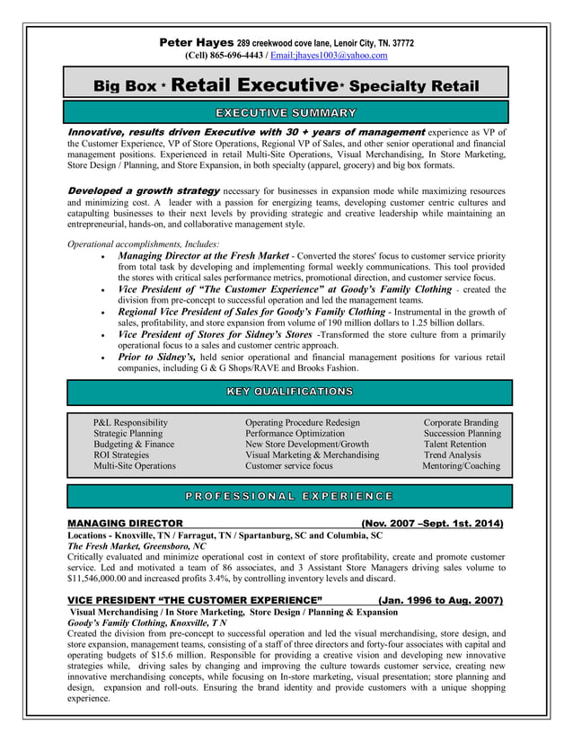 Retail Executive | PDF