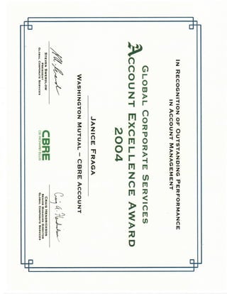 J Fraga CBRE 2004 Award | PDF
