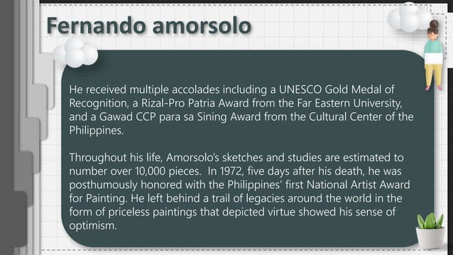 Philippine National Artist (Fernando Amorsolo, Cesar Lagaspi, Guillermo ...