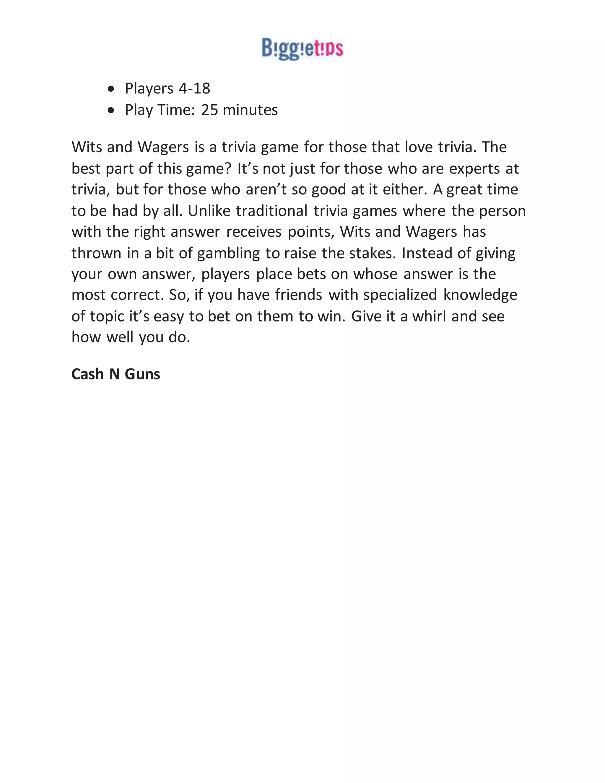 12 fun board games for parties or big groups | DOCX