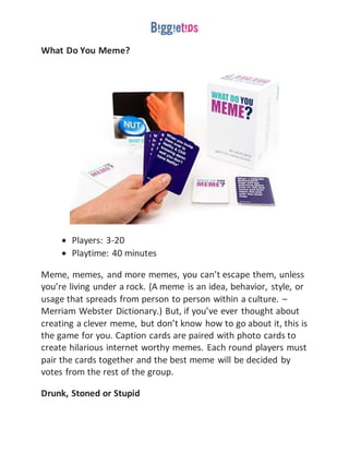 12 fun board games for parties or big groups | PDF