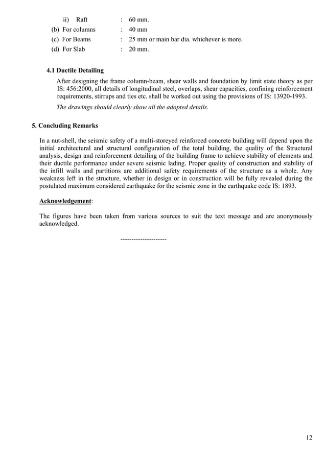 12 fundamentals for_seismic_design_of_rcc_buildings_by_prof_arya | PDF
