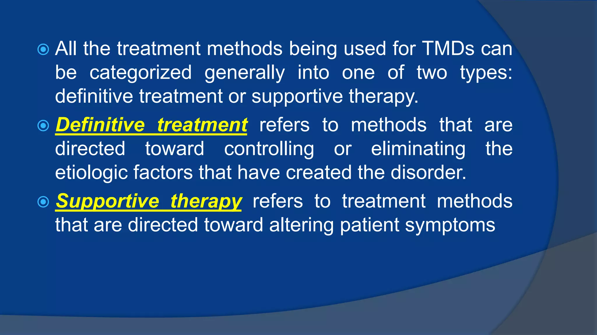 Lecture 12 general considerations in treatment of tmd | PPT