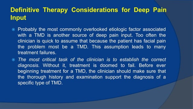 Lecture 12 general considerations in treatment of tmd | PPT