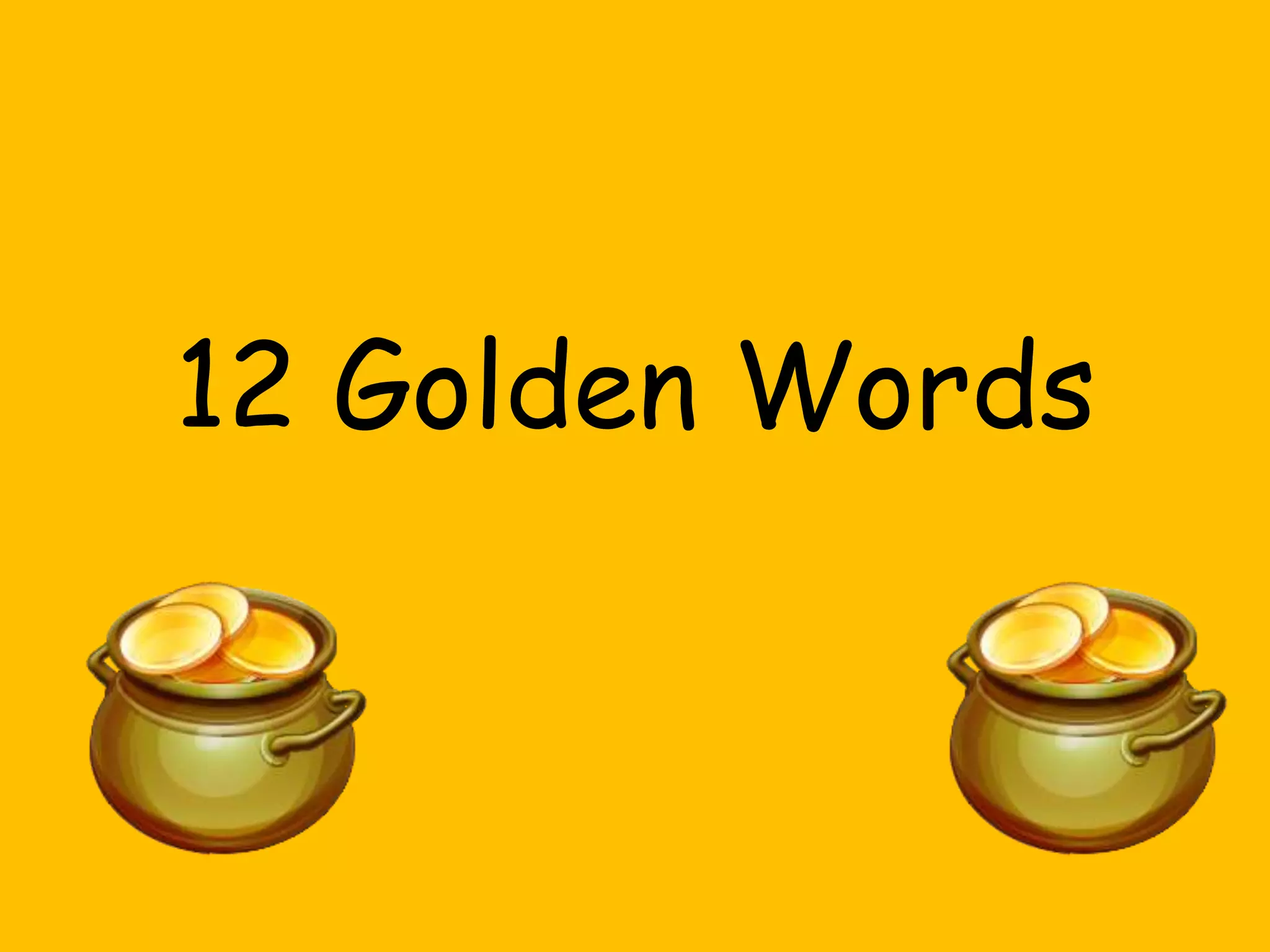 Golden words | PPTX