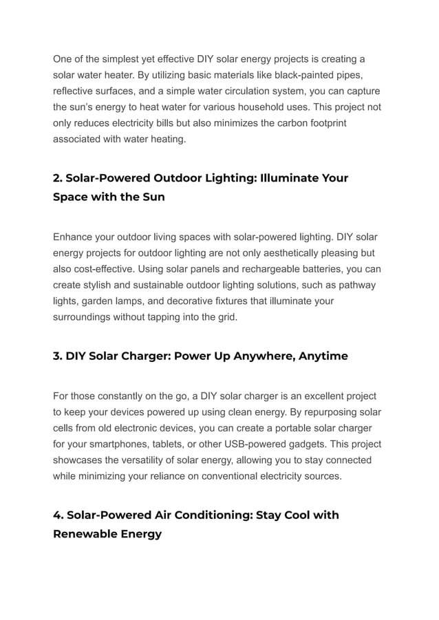 12 Great DIY Solar Energy projects to harness Sustainability.pdf ...