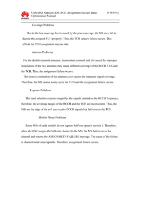 12 gsm bss network kpi (tch assignment success rate) optimization ...