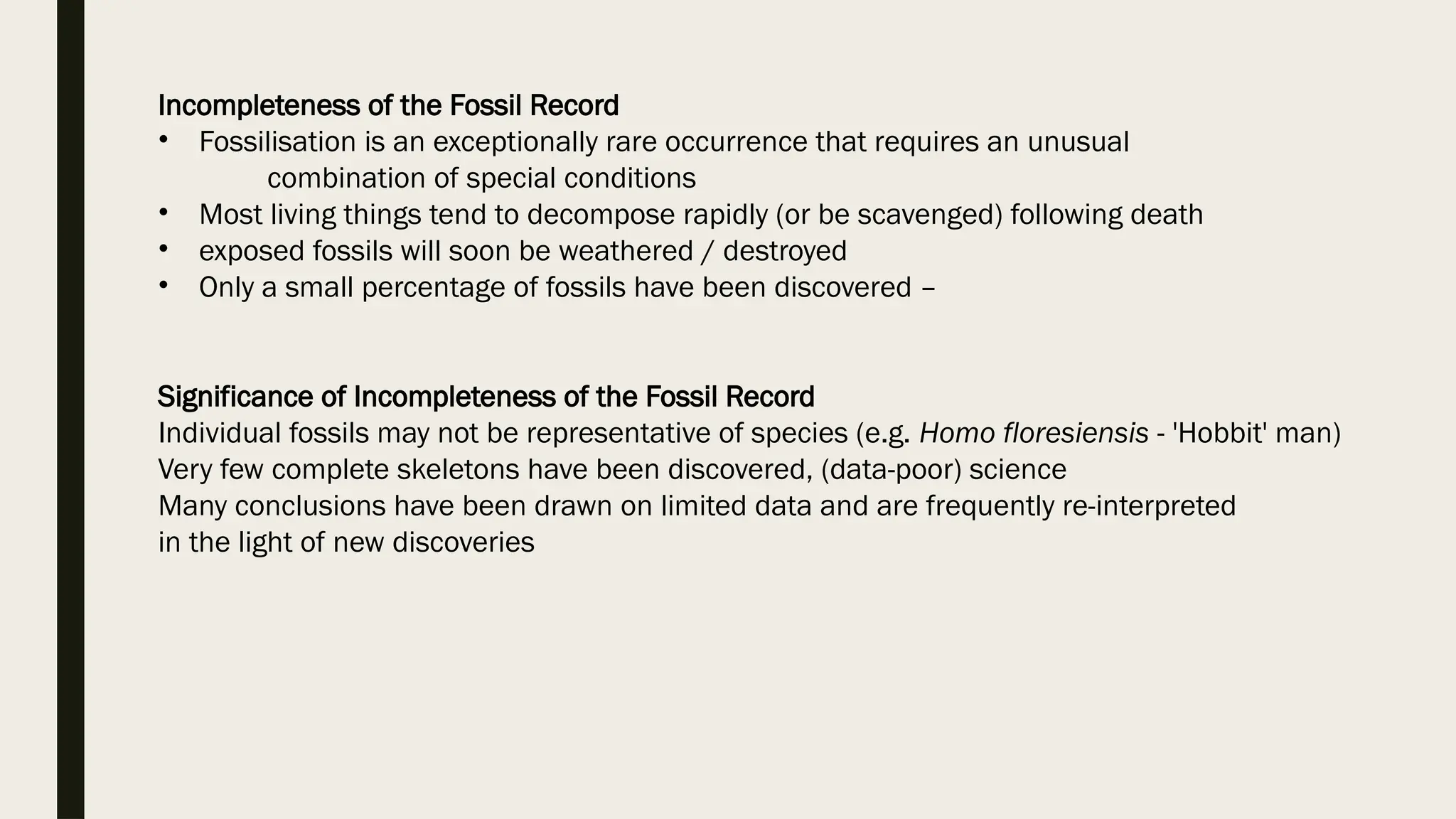 Year 12HB FOSSILS power point for the Human Biology course | PPTX
