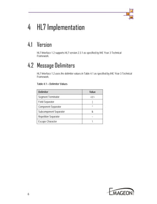 1.2 Hl7 Interface Specification | PDF