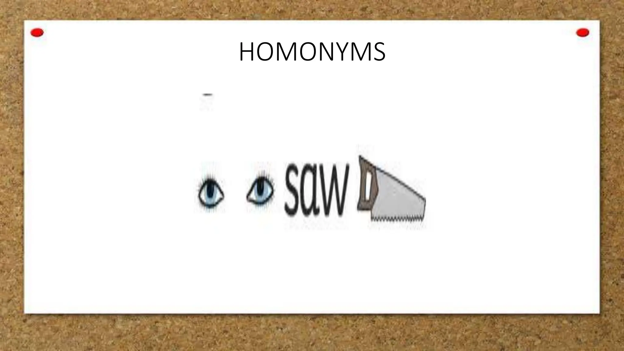 HOMONYMS PICTURES EXAMPLE WITH NAME.pptx