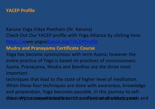 Mudra and Pranayama Teacher Training Certificate Course | PPTX