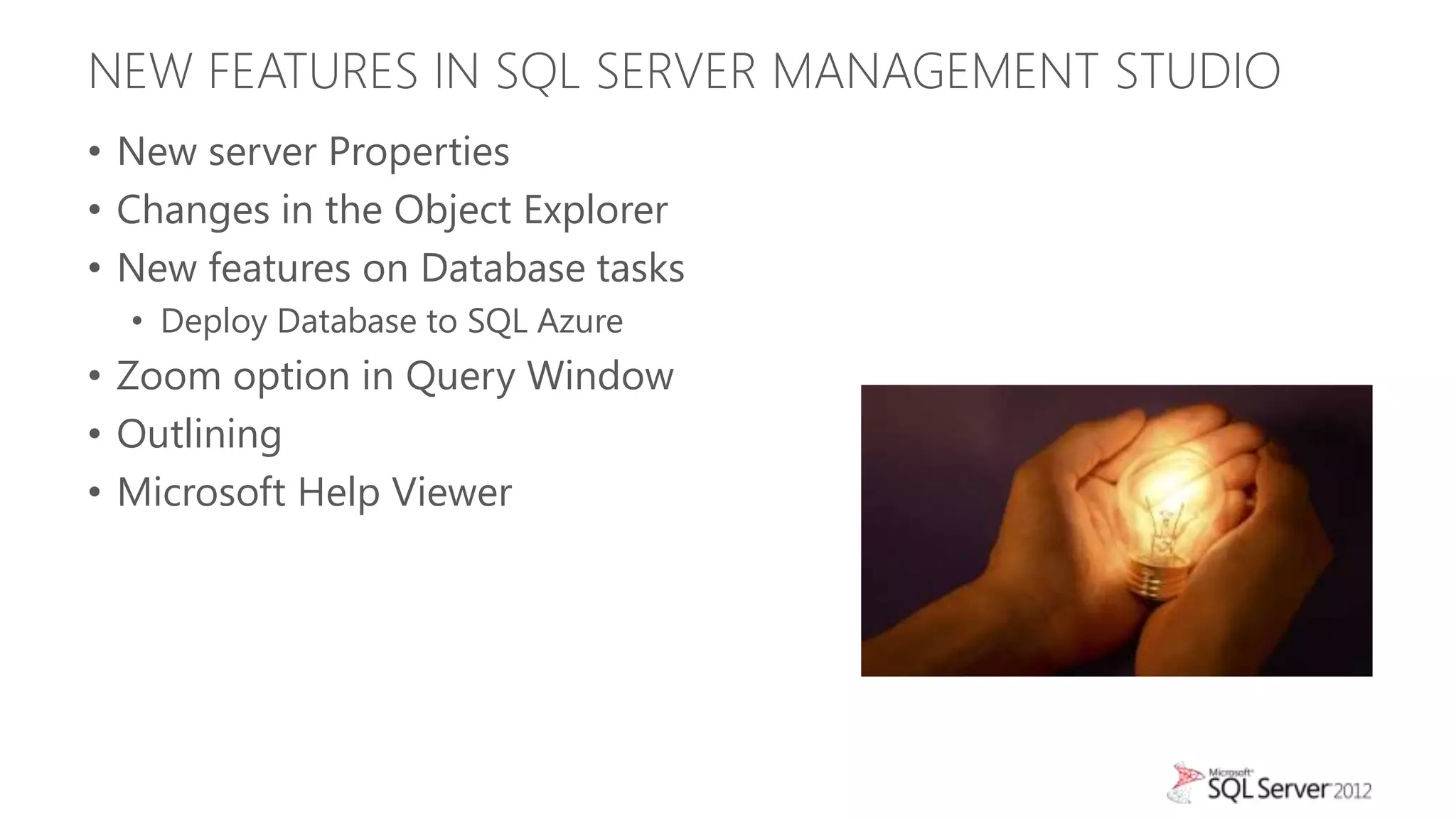 Manageability Enhancements of SQL Server 2012 | PPT