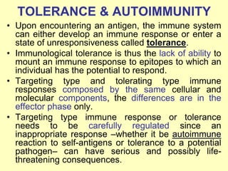 Immunological tolerance | PPTX
