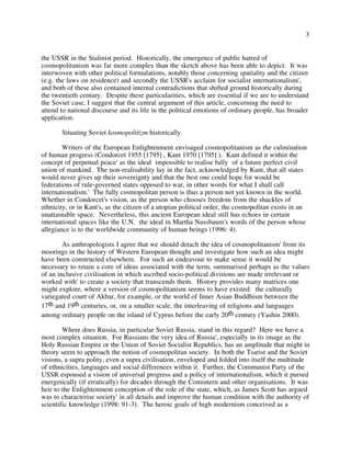 COSMOPOLITANISM AND KOSMOPOLITIZM IN THE POLITICAL IMAGINARY OF SOVIET ...