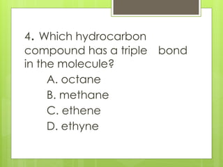 Hydrocarbons: Structure, Properties and Common Examplea | PPTX