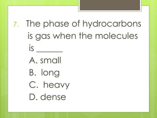 Hydrocarbons: Structure, Properties and Common Examplea | PPTX