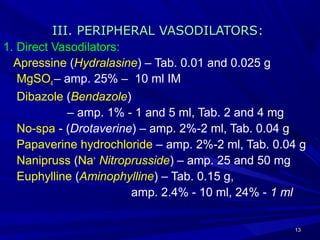 Antihypertensive and Lipid Lowering Drugs | PPT