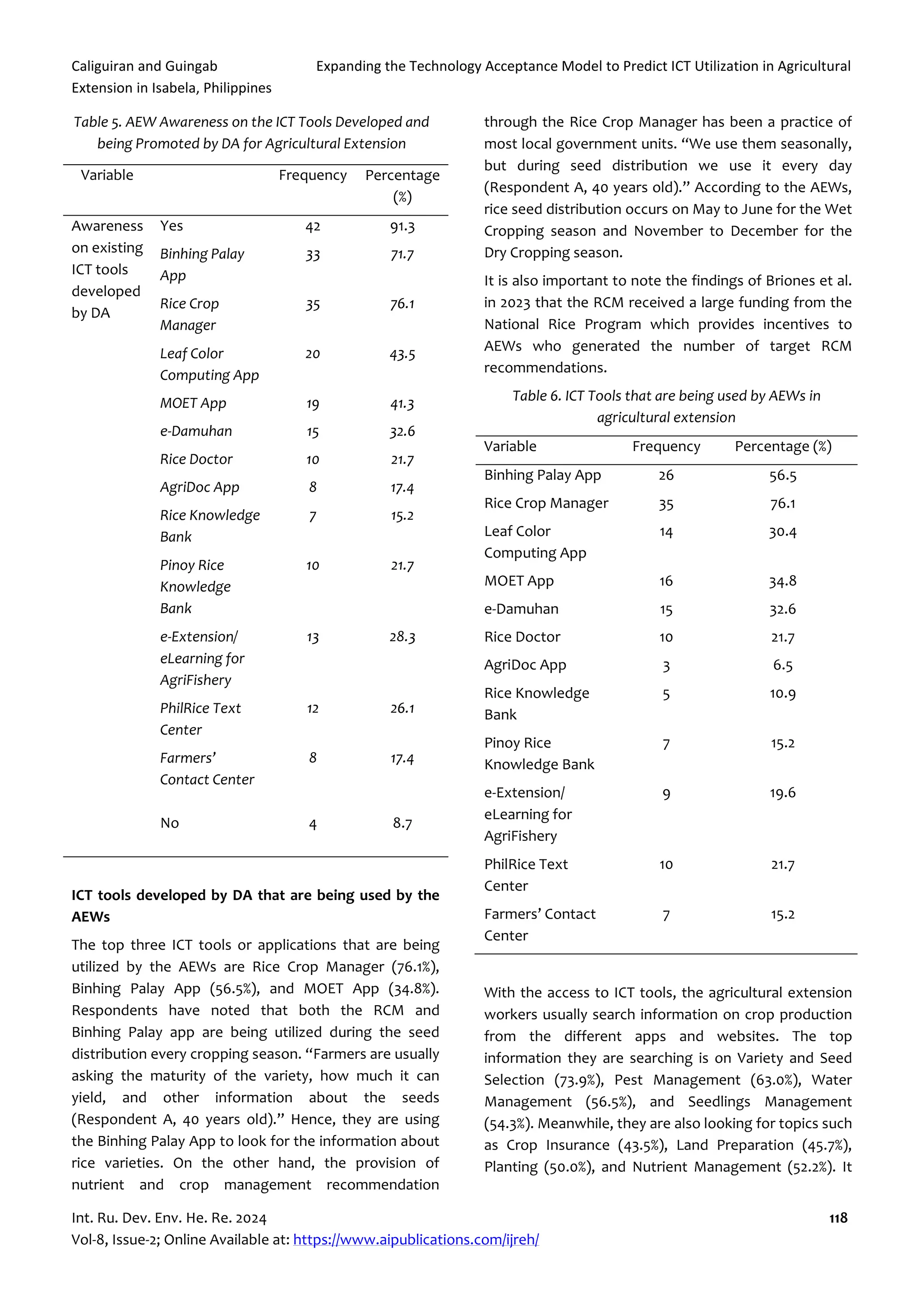 Expanding the Technology Acceptance Model to Predict ICT Utilization in ...
