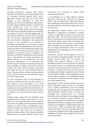 Expanding the Technology Acceptance Model to Predict ICT Utilization in Agricultural Extension ...