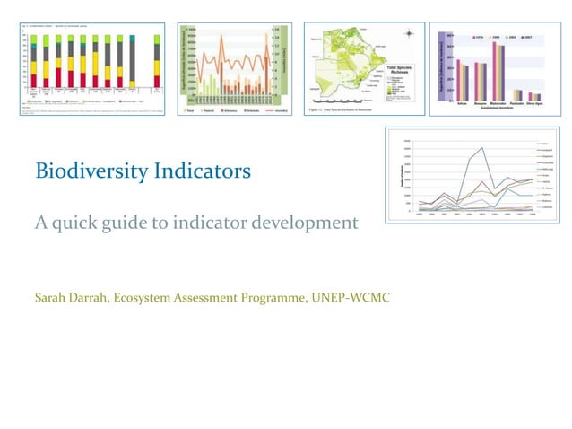 Biodiversity Indicators A Quick Guide To Indicator Development Pptx