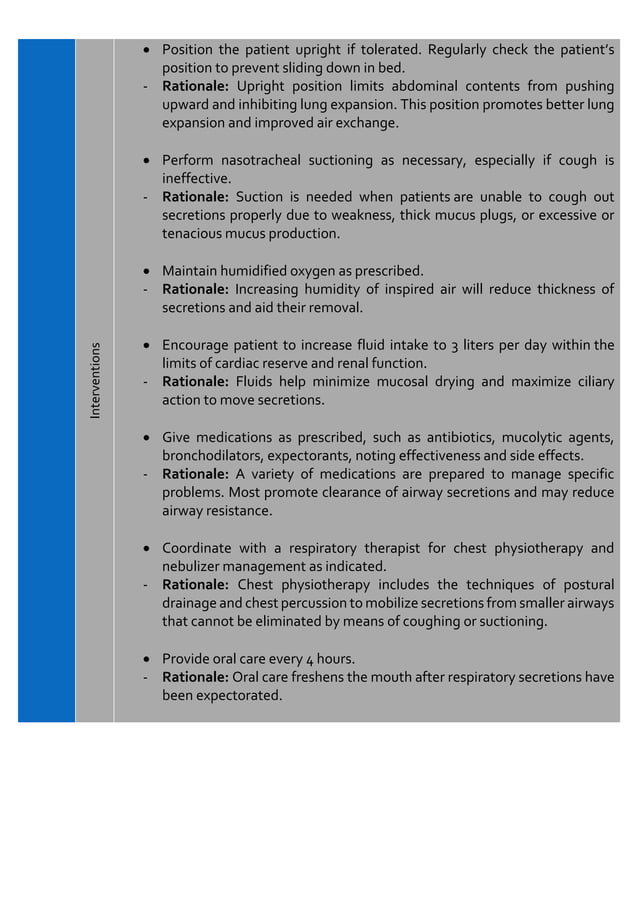 Ineffective Airway Clearance Nursing Care Plan | PDF