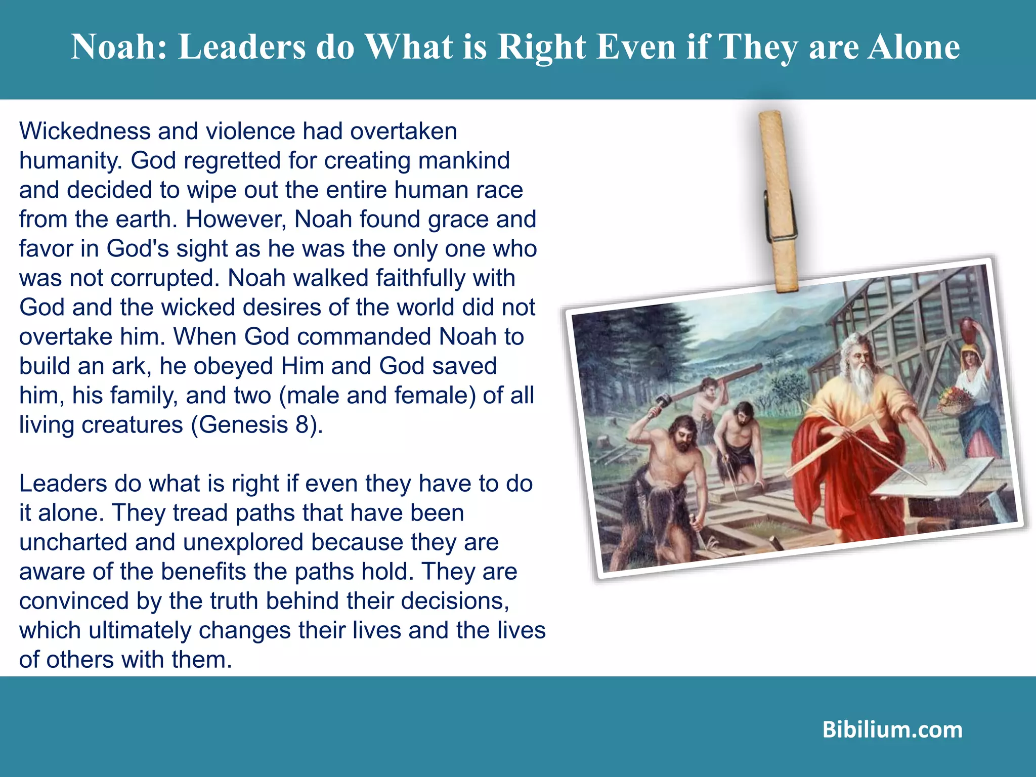 12 Inspirational Leaders in the Bible | PPTX