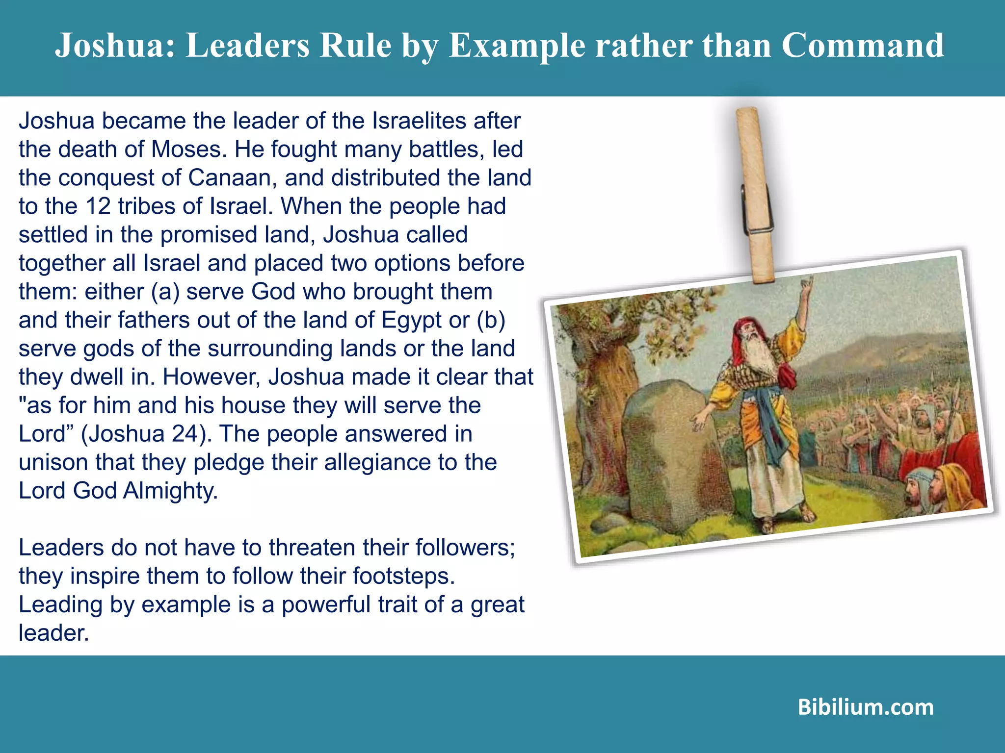 12 Inspirational Leaders in the Bible | PPTX