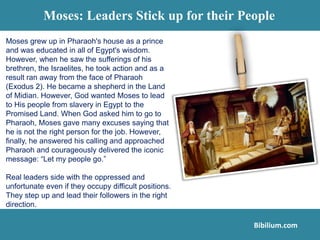 12 Inspirational Leaders in the Bible | PPTX