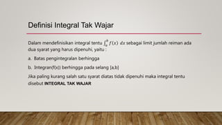 Integral Tak Wajar | PPTX
