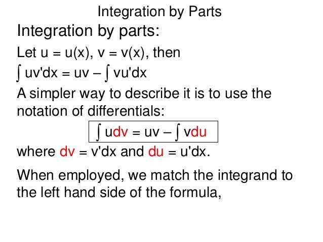 13 integration by parts x