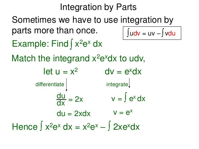 13 integration by parts x