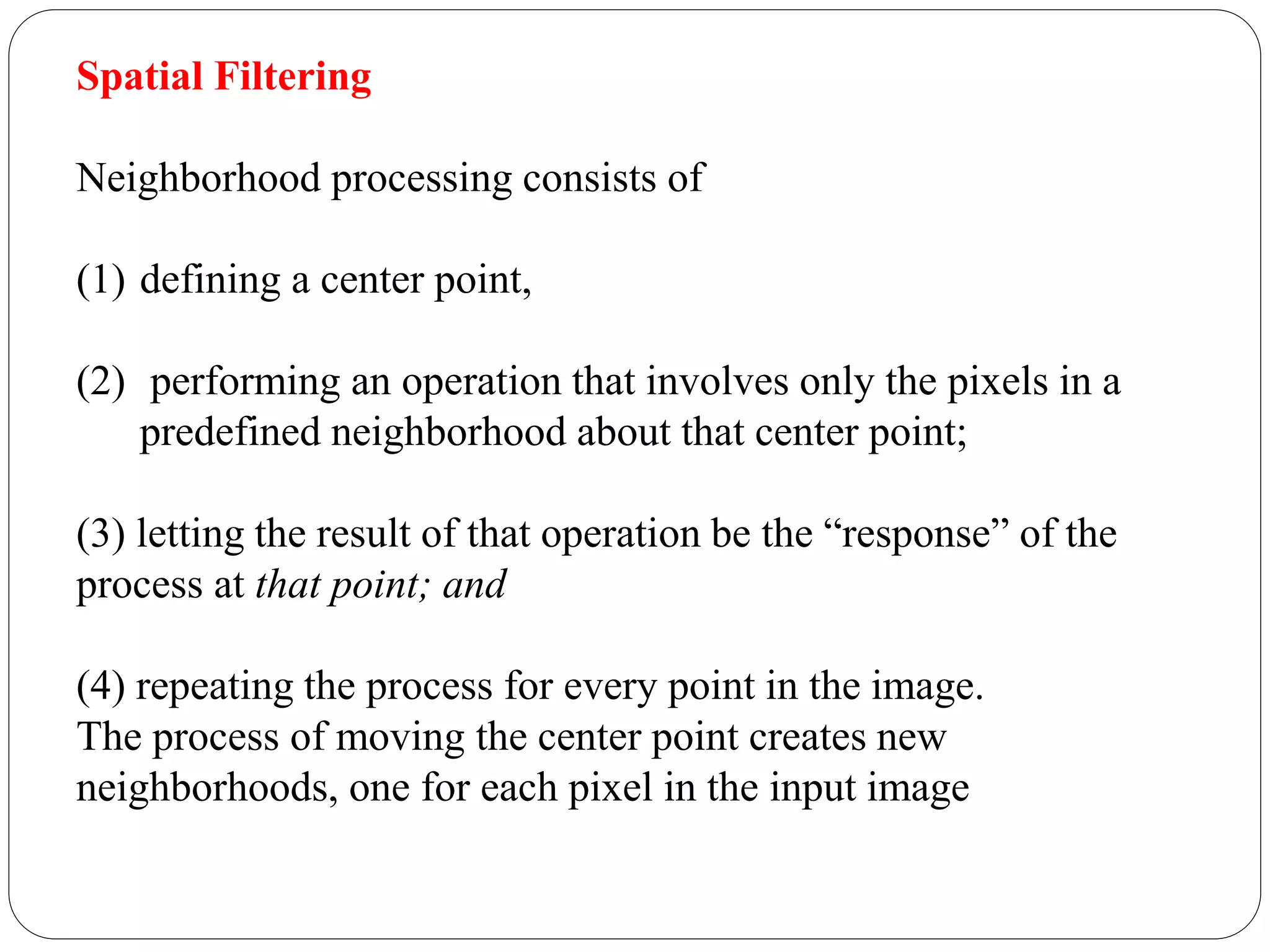 Intensity Transformation And Spatial Filtering Pptx Photo Editing