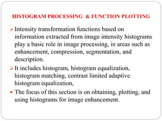 Intensity Transformation and Spatial filtering | PPTX